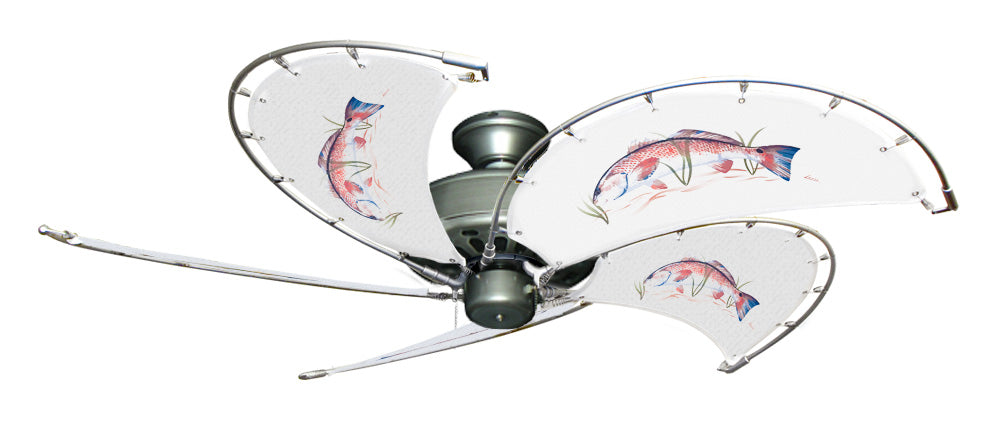 52 inch Nautical Dixie Belle Ceiling Fan - Redfish - Game Fish of the ...