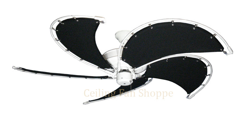 52 inch Raindance Nautical Ceiling Fan - Classic Black Canvas Blades ...