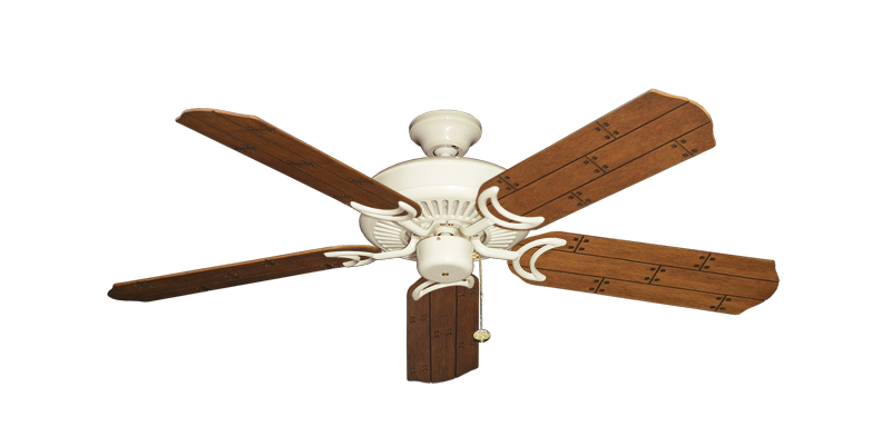 52 inch Riviera Ceiling Fan - Natural Cherry Plank Blades – Ceiling Fan ...